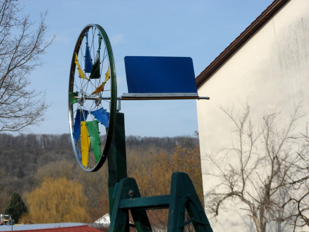 Bauanleitung: Windrad aus alter Fahrradfelge