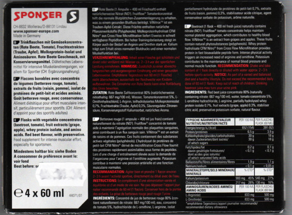 Red Beet Vinitrox by SPONSER - Zauberkonzentrat aus roter Knolle